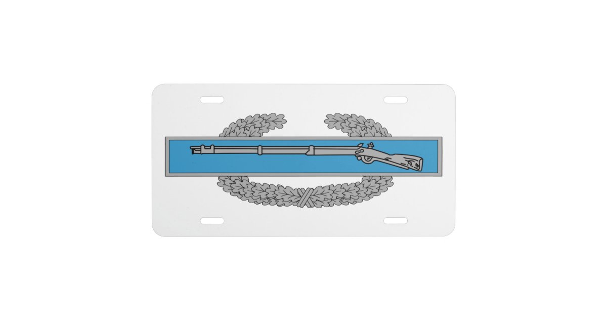 Combat Infantryman Badge CIB Army Veteran License Plate | Zazzle