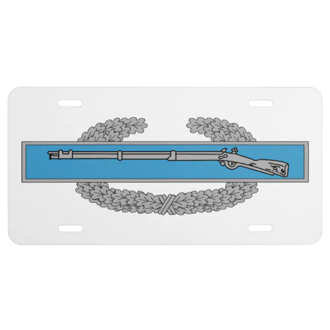 Combat Infantryman Badge CIB Army Veteran License Plate | Zazzle