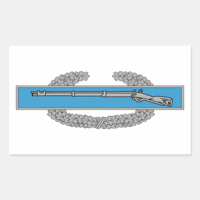 Combat Infantryman Badge CIB Army Veteran Rectangular Sticker | Zazzle