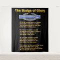 COMBAT INFANTRYMAN' BADGE POEM TAPESTRY | Zazzle