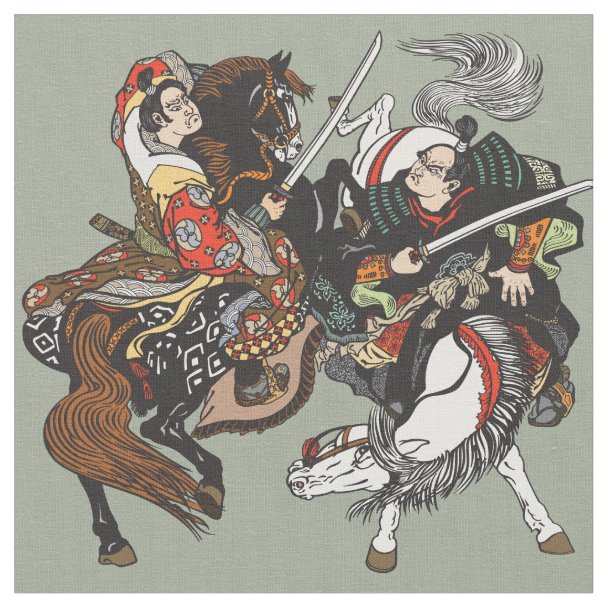 SAMURAI WARRIOR FABRIC | Zazzle