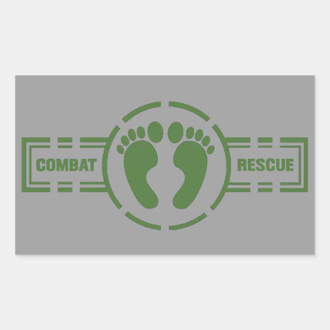 Combat Rescue Roundel Sticker | Green Feet | Zazzle