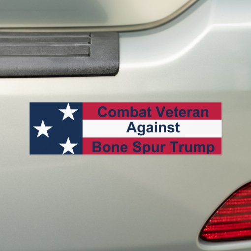 Combat Veteran Against Trump Bumper Sticker | Zazzle