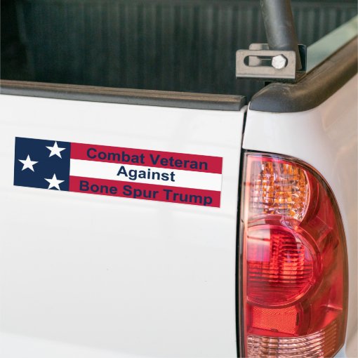 Combat Veteran Against Trump Bumper Sticker | Zazzle