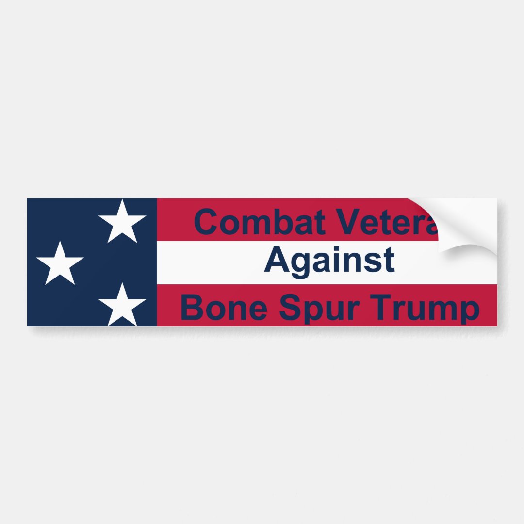 Combat Veteran Against Trump Bumper Sticker | Zazzle