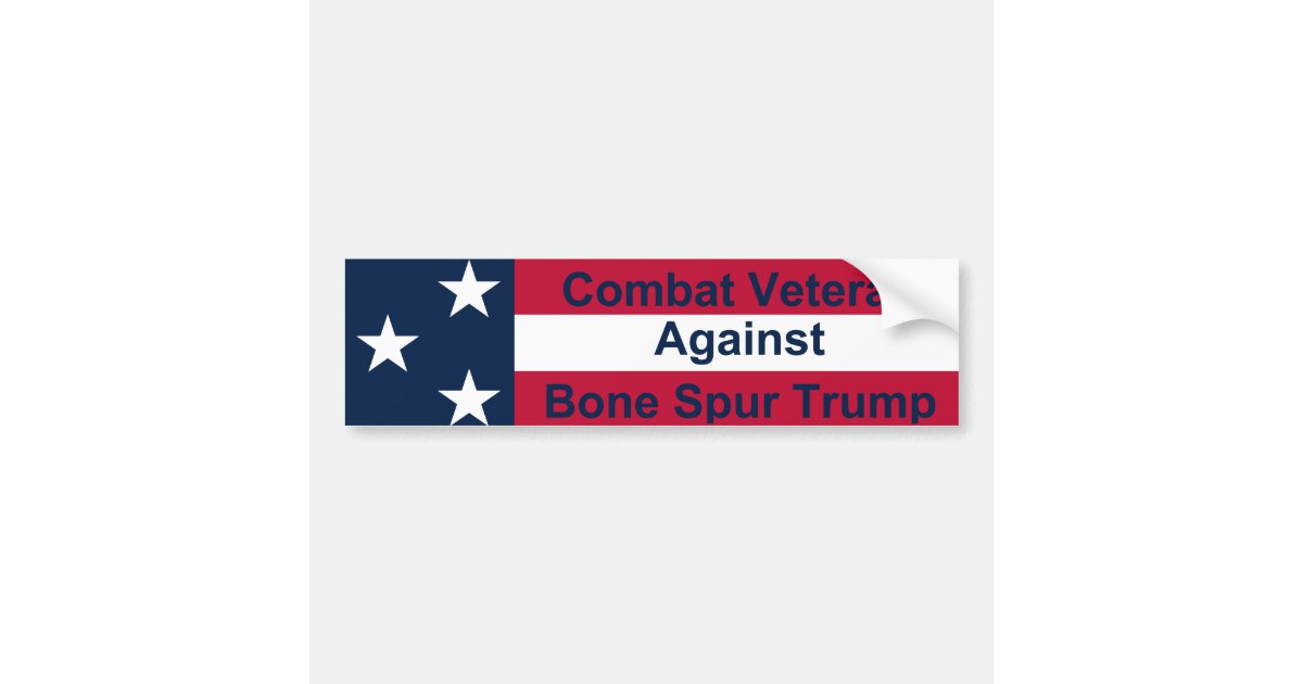 Combat Veteran Against Trump Bumper Sticker | Zazzle