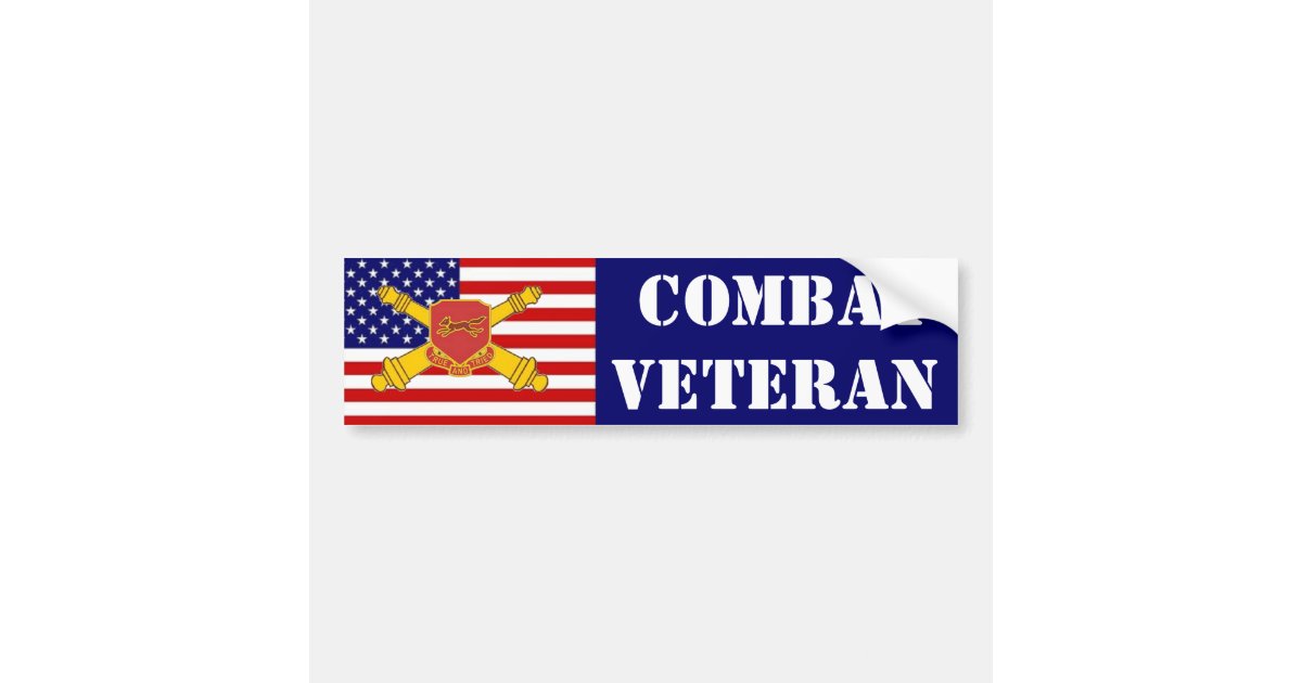 COMBAT VETERAN BUMPER STICKER | Zazzle