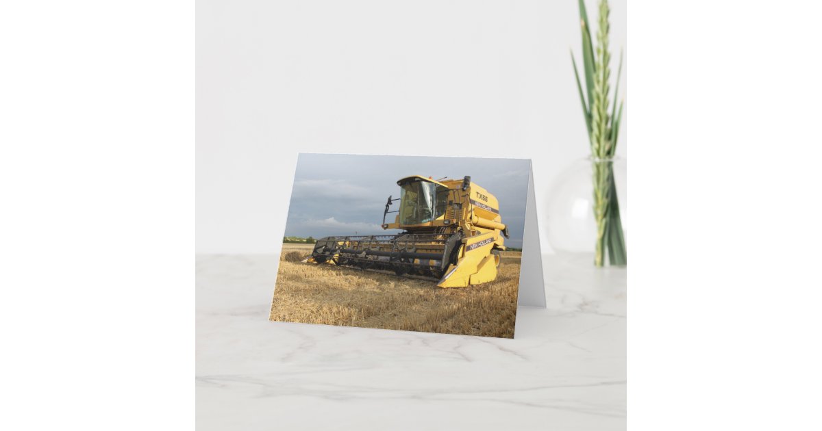 Combine Harvester Card | Zazzle