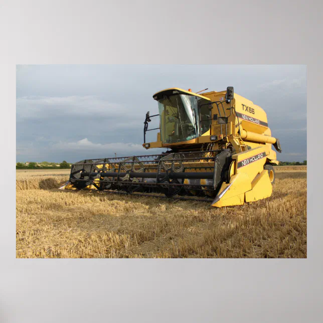 Combine Harvester Poster | Zazzle