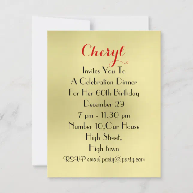 Come Dine With Me Dinner Party Place Setting Invitation | Zazzle