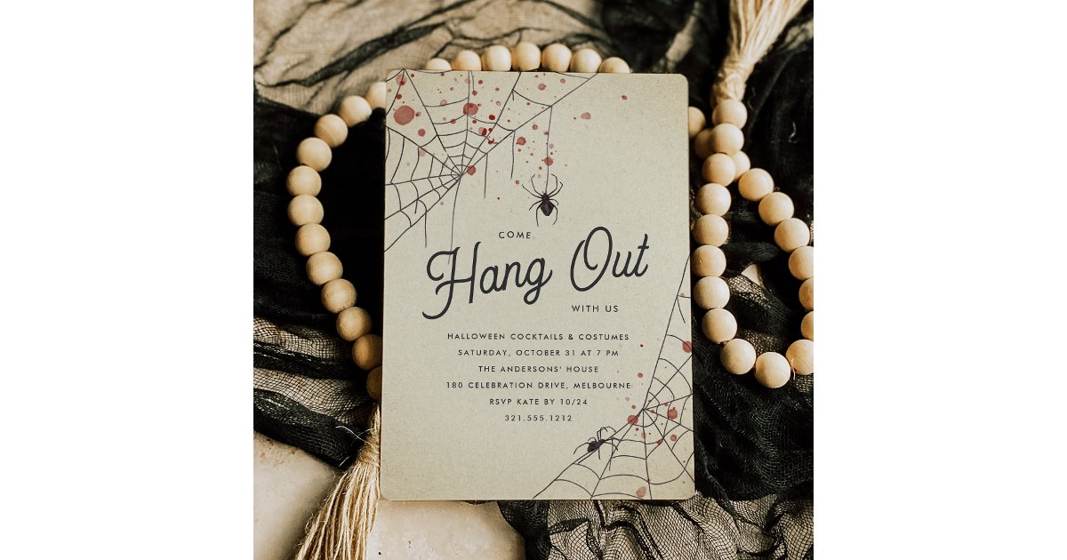 Come Hang Out With Us Halloween Party Invitation | Zazzle