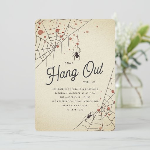 Come Hang Out With Us Halloween Party Invitation | Zazzle