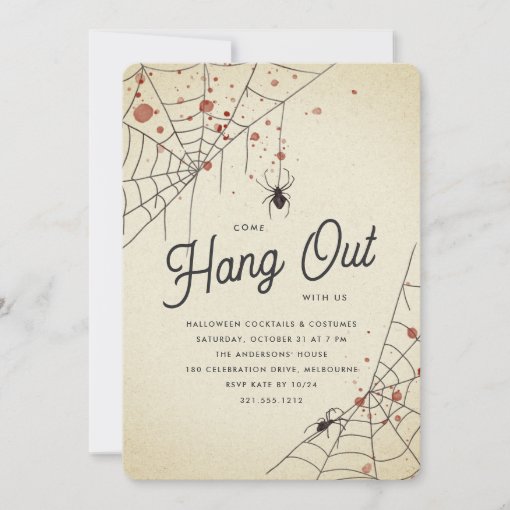Come Hang Out With Us Halloween Party Invitation | Zazzle