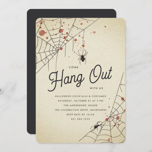 Come Hang Out With Us Halloween Party Invitation | Zazzle