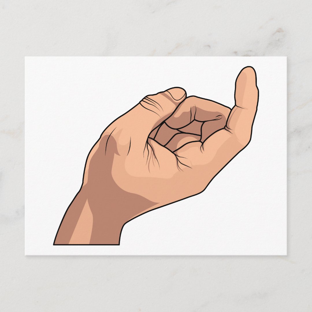 Come Here Hand Sign Gesture Postcard | Zazzle