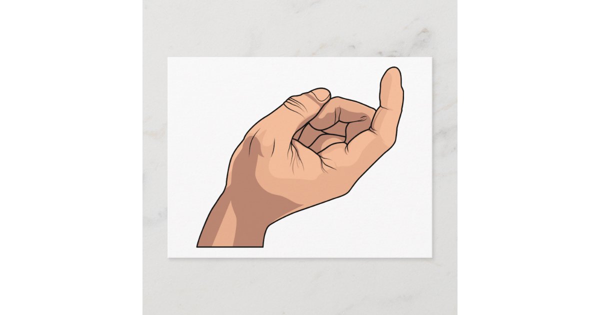 Come Here Hand Sign Gesture Postcard | Zazzle