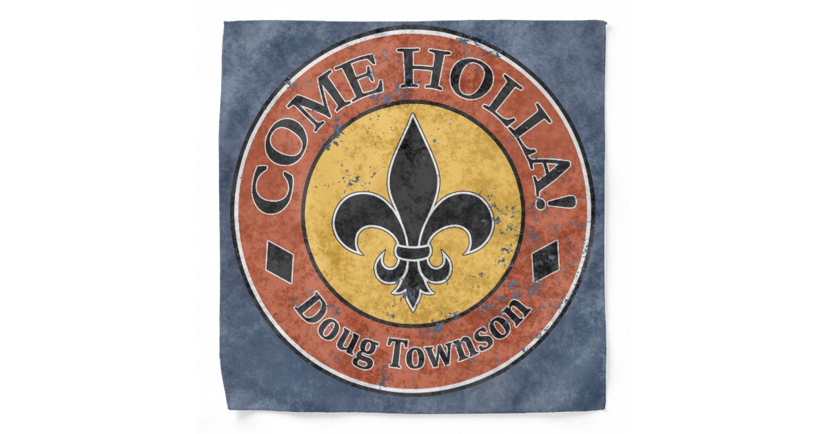 Come Holla! Fleur-de-lis Circle Logo Bandana | Zazzle