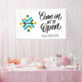 Come In We're Open Add Your Custom Logo Banner | Zazzle