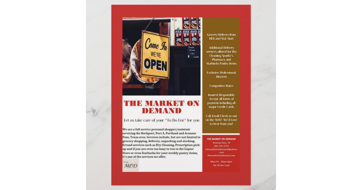Come In We're Open Flyer | Zazzle