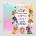 Come Sit Stay Pawty Animals Dog Birthday Party Invitation | Zazzle