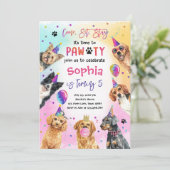 Come Sit Stay Pawty Animals Dog Birthday Party Invitation | Zazzle