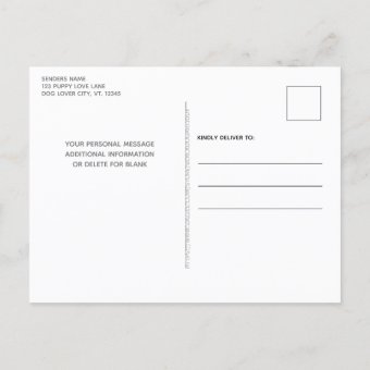 Come Sit Stay Play Chalkboard Puppy Dog Birthday Invitation Postcard ...