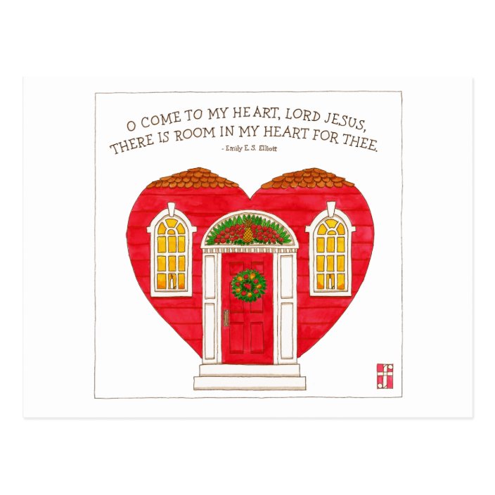 Come to my Heart Lord Jesus Inspirational Postcard | Zazzle.com