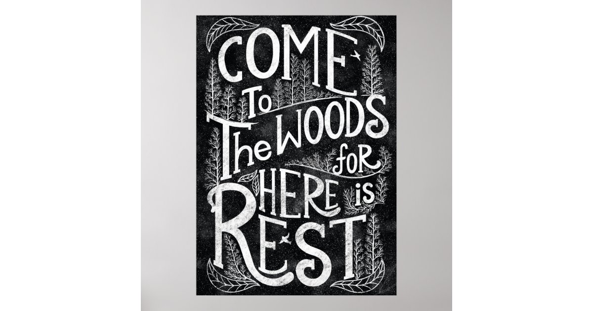 Come to the woods for here is rest - John Muir Poster | Zazzle