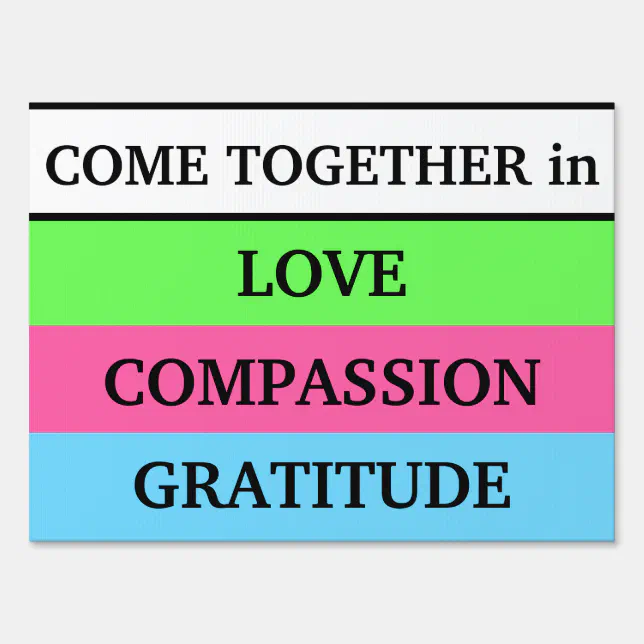 Come together in... Monogram Text Sign | Zazzle