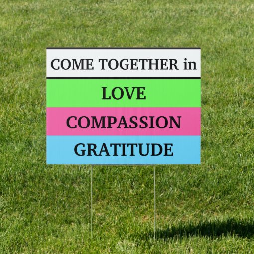 Come together in... Monogram Text Sign | Zazzle