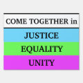 Come Together in... Monogram Text Sign | Zazzle