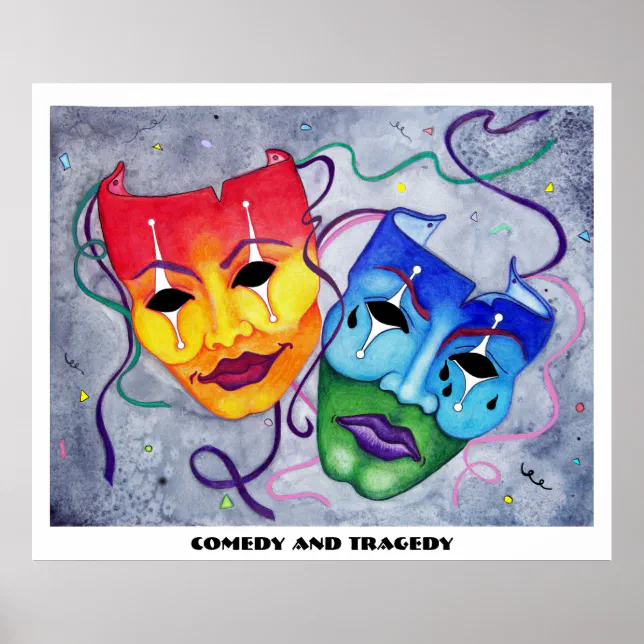 Comedy and Tragedy Print | Zazzle