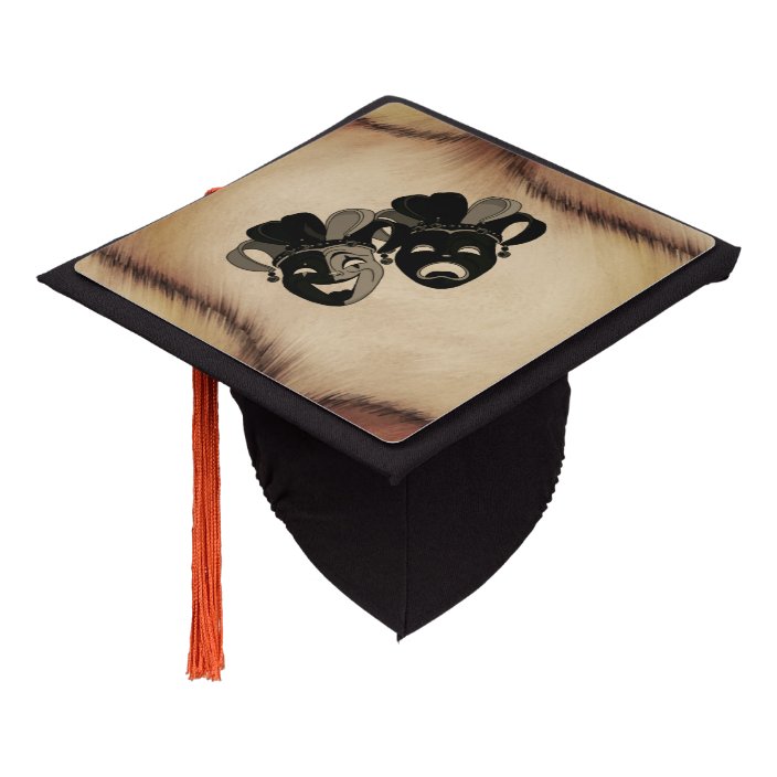 Comedy and Tragedy Theater Masks Jester Graduation Cap Topper | Zazzle.com
