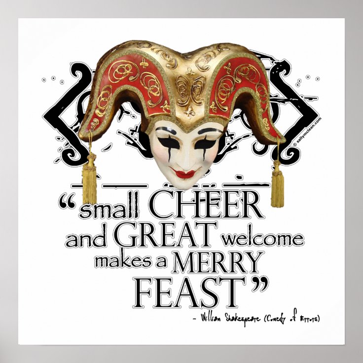 Comedy Of Errors Feast Quote Poster | Zazzle