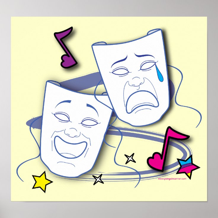Comedy Tragedy Drama Poster | Zazzle