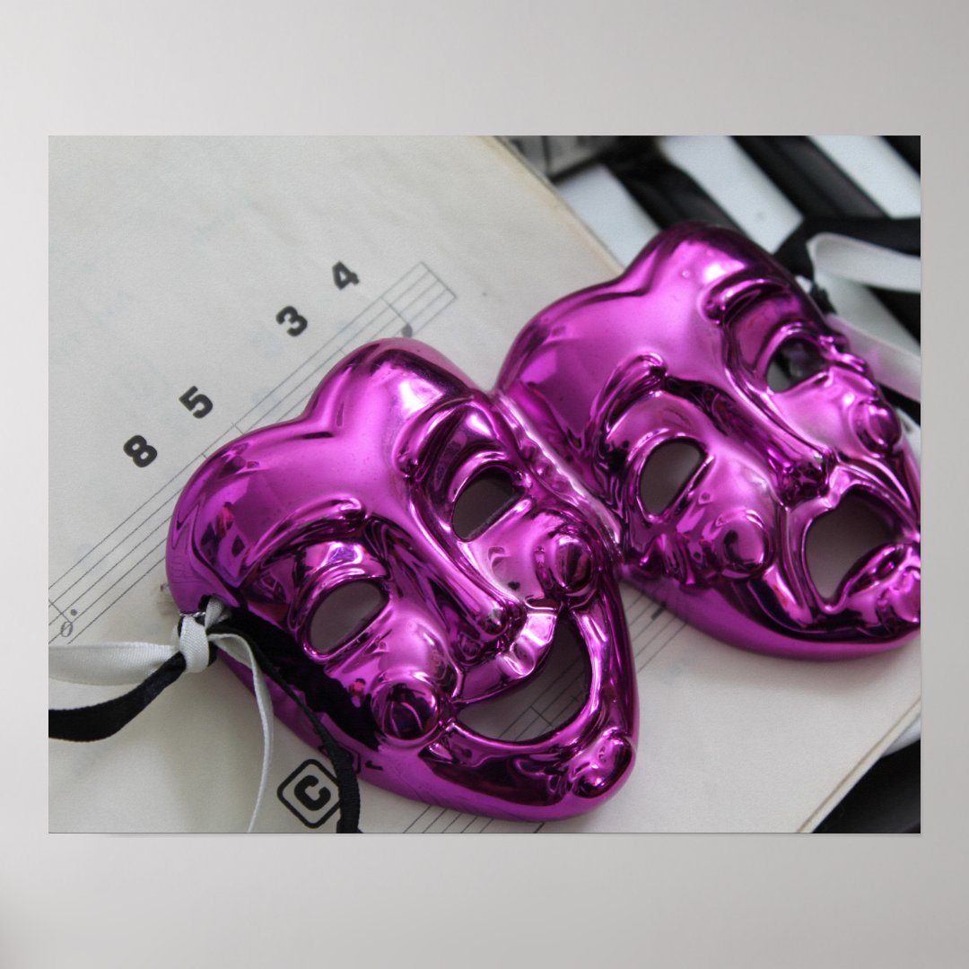 Comedy Tragedy Mask Poster | Zazzle