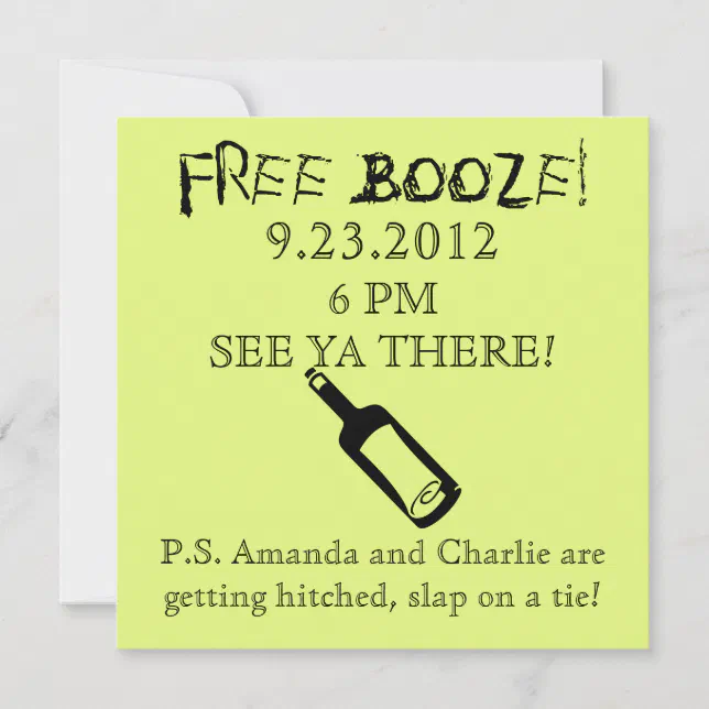 Comedy Wedding Invitation, Humor Invitation | Zazzle