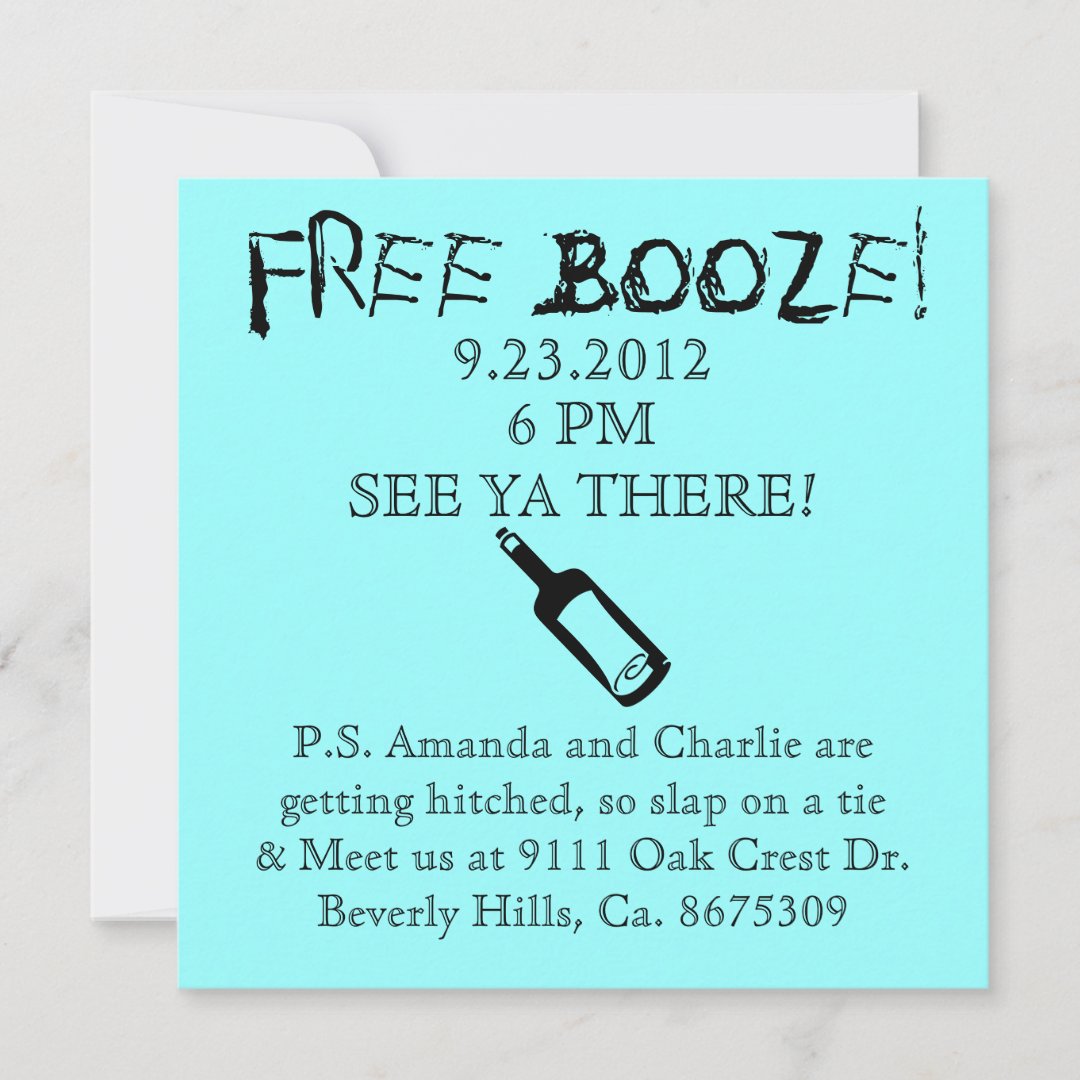 Comedy Wedding Invitation, Humor Invitation | Zazzle