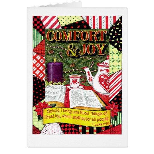 Comfort and Joy Christmas Card | Zazzle.com