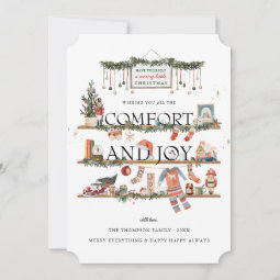 Comfort & Joy | Christmas Holiday Card | Zazzle