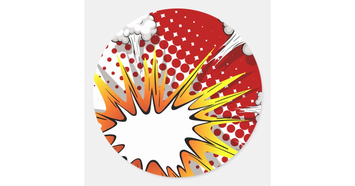 Comic balloon classic round sticker | Zazzle