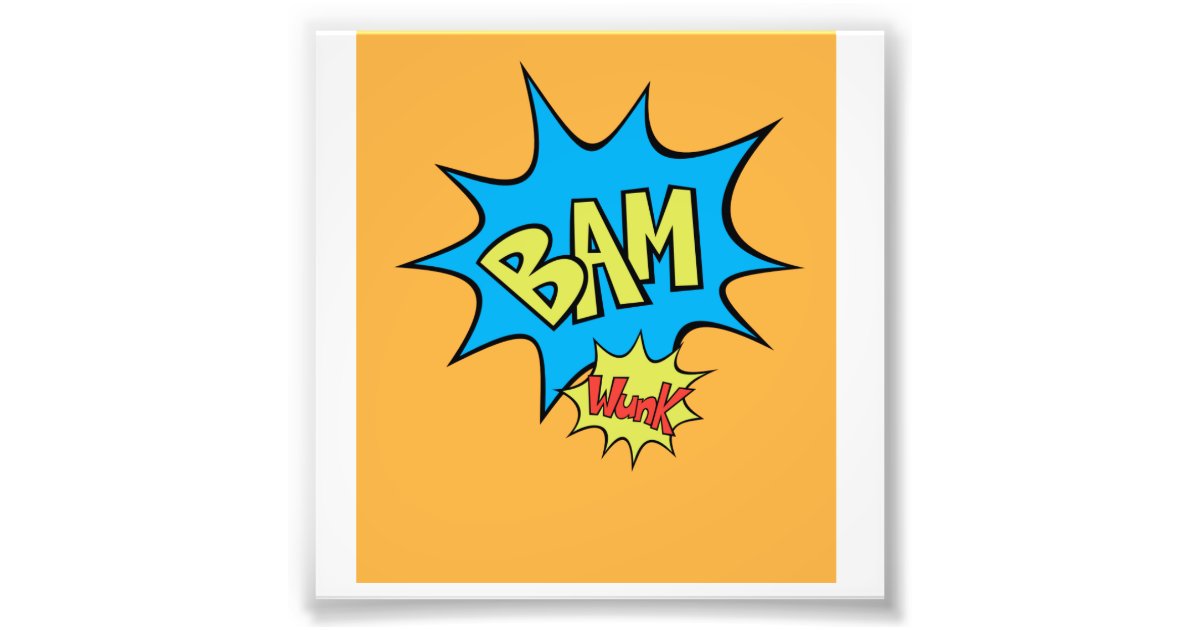 Comic Book "Bam" Balloon Photo Print | Zazzle