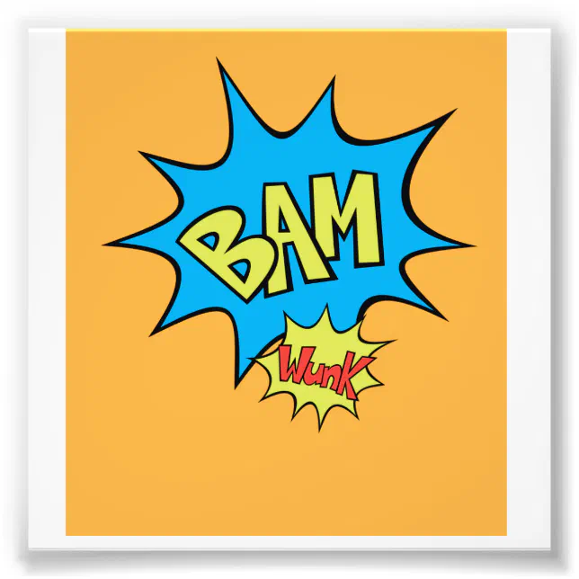 Comic Book "Bam" Balloon Photo Print | Zazzle