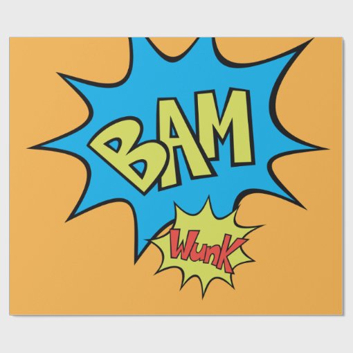 Comic Book "Bam" Balloon Wrapping Paper | Zazzle