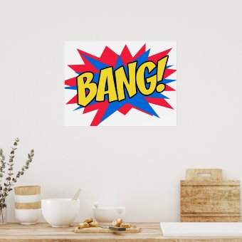 Comic book BANG Poster | Zazzle