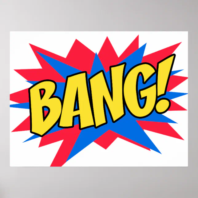 Comic book BANG Poster | Zazzle