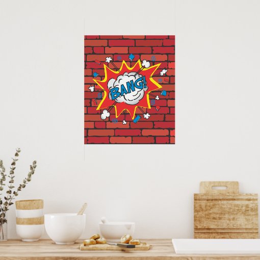 Comic Book Bang poster illustration | Zazzle