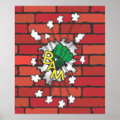 Comic Book Knockout poster illustration | Zazzle