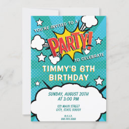 Comic Book PARTY! Invitation | Zazzle