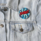 Comic Book Pop Art BANG! Pinback Button | Zazzle